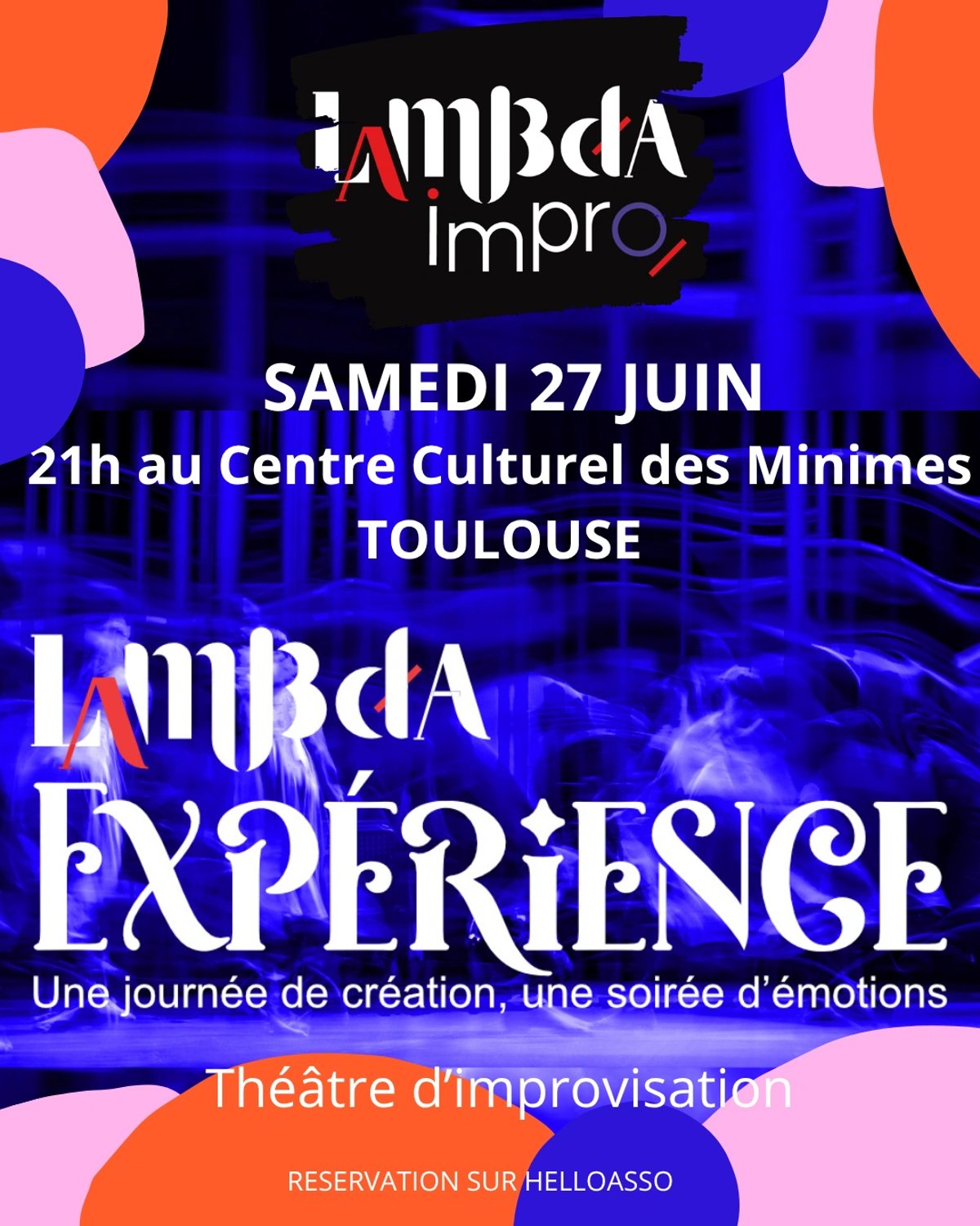 Théâtre d'improvisation "Lambda Experience" à Toulouse — 27 juin 26